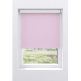 Rollo my home, B:60cm H:190cm, rosa, Polyester, K&uuml;che, Rollos, "Ina", wei&szlig;e R&uuml;ckseite, Klemmfix oder Schraubmontage