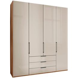 Dreht&uuml;renschrank Wiemann, B:197,4cm H:236cm T:58cm, braun, Floatglas, Holzwerkstoff, Schr&auml;nke, "Monaco", mit Glasfront sowie hochwertigen Beschl&auml;gen