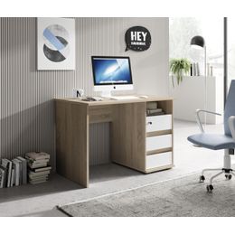 Schreibtisch BEGA OFFICE, B:110cm T:65cm, wei&szlig;, B&uuml;ro, Tische, "Primus 1", mit Schubkasten abschlie&szlig;bar in 3 Farbausf&uuml;hrungen