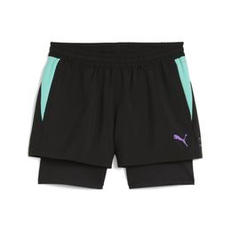 Puma Damen Tennisshort "INDIVIDUAL 2-in-1 Padelshorts Damen", lila, Gr. XS, unifarben, Obermaterial: 100% Polyester; Innenmaterial: 89% Polyester,