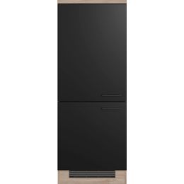 K&uuml;hlumbauschrank Flex-Well, B:60cm H:160,6cm T:60cm, schwarz, Holzwerkstoff, Schr&auml;nke, "Capri", (B x H x T) 60 x 161 x 60 cm, in Highboardh&ouml;he