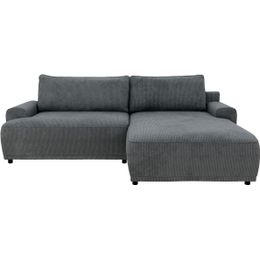 Ecksofa Trendmanufaktur, B:250cm H:82cm T:167cm, grau, 92% Polyester, 8% Polyamide, Wohnzimmer, Sofas, "Fordon, Schlafsofa mit Bettkasten, Couch in