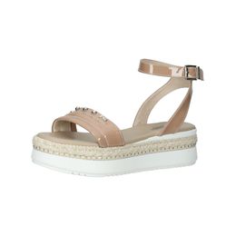 Nero Giardini Damen Riemchensandale "Nero Giardini Sandalen Leder", Gr. 36beige lack, Leder, Schuhe