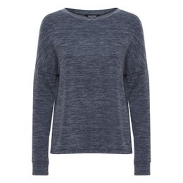 oxmo Damen Longpullover "Sweatshirt OXBenta", blau, Gr. XS, Obermaterial: 58% Viskose CV. 38% Polyester PES. 4% Elasthan EL., Sweatshirts