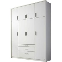 Kleiderschrank Rauch, B:185cm H:231cm T:58cm, wei&szlig;, Holzwerkstoff, Schlafzimmer, Schr&auml;nke, "Hildesheim", inkl. Passepartout und Schubkasten mit