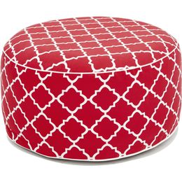 Hocker Jahnke, B:80cm H:37cm T:80cm, rot, Schlafzimmer, Hocker, "AIR SIT", aufblasbar, Indoor & Outdoor, 80 cm Durchmesser