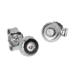 OSTSEE-SCHMUCK Damen Paar Ohrstecker "- Nea - Weissgold 333/000 - Zirkonia", Wei&szlig;gold 333, wei&szlig;, Wei&szlig;gold 333, Ohrringe