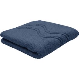 Duschtuch Ross, B:75cm L:140cm, blau, Frottier, Baumwolle, Handt&uuml;cher, "Cashmere feeling", 100% Baumwolle, mit Wellen-Bord&uuml;re, gro&szlig;e Farbauswahl