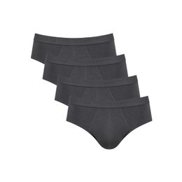 Sloggi Herren Slip "Slip Basic Midi 4er Pack", Gr. XL, schwarz, Obermaterial: 96% Baumwolle CO. 4% Elasthan EL., Unterhosen