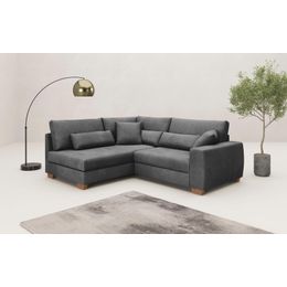 Ecksofa MR. COUCH, B:227cm H:68cm T:190cm, schwarz, Memphis (Grundgewebe - 100% Polyester; Nutzschicht- 90% Polyester / 10% Polyamide), Wohnzimmer,