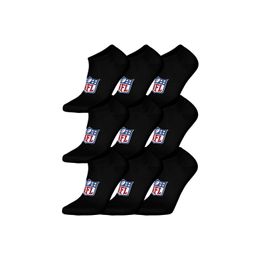 NFL Damen Sneakersocken "Socken NFL SHIELD 9Pack Sneaker Socks 9er Pack", Gr. 39, schwarz, Obermaterial: 69% Baumwolle CO. 30% Polyester PES. 1%