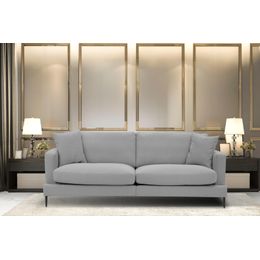 3-Sitzer Home Affaire, B:211cm H:80cm T:97cm, grau, Samtoptik (100% Polyester);Struktur (100% Polyester), Sofas, "Cozy elegantes Designsofa, Maße
