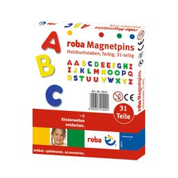 Roba Kinder Magnet "Magnetbuchstaben", bunt, Holz, H:5cm, Magnete