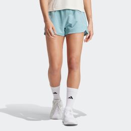 Shorts adidas Performance "PACER WVN HIGH", Damen, Gr. M, L&auml;nge 5, mint ton, mint ton, Obermaterial: 100% Polyester, Hosen Shorts, Woven Trainingsshorts mit hohem Bund