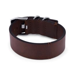 Fynch-Hatton Herren Lederarmband "Schmuck Geschenk Armband The Wide Leather", 27cm, Edelstahl Leder, braun, Edelstahl, Leder, Armbänder