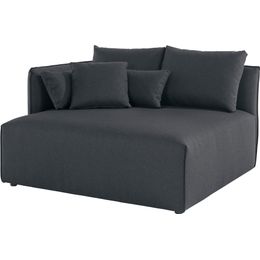 Ottomane OTTO HOME, B:138cm H:86cm T:128cm, grau, 100% Polyester, Sofas, "Nöre", kurzes Lounge-Modul - zum Zusammenstellen, Breite 138 cm, Tiefe 128
