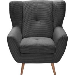 Sessel, B:90cm H:102cm T:90cm, grau, exxpo - SOFA FASHION, Wohnzimmer, Sessel, "ALVESTA, Ohrensessel, Loungesessel mit hohem Sitzkomfort", gem&uuml;tliche