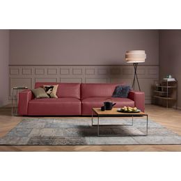 Big-Sofa Musterring, B:292cm H:81cm T:124cm, rot, Flachgewebe FLORIS (100% Polyester);Flachgewebe VALMONT (60% Baumwolle/ 40% Leinen);Microfaser