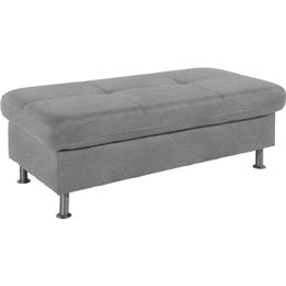 Hocker, B:136cm H:46cm T:70cm, grau, exxpo - SOFA FASHION, Luxus-Microfaser (100% Polyester), Wohnzimmer, Hocker, "Maretto Bankhocker mit tollem