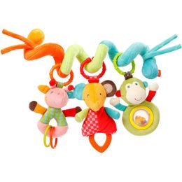 babyFEHN FEHN Kinder Greifspielzeug "Classic Stars, Safari Activity-Spirale", bunt, Flauschstoff, Plüsch, Softvelour, L:30cm, Greifspielzeug