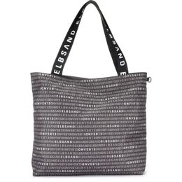 ELBSAND Damen Shopper "Strandtasche", grau, Stoff, Textil, mehrfarbig, Taschen, XXL Tasche, Handtasche, Schultertasche VEGAN