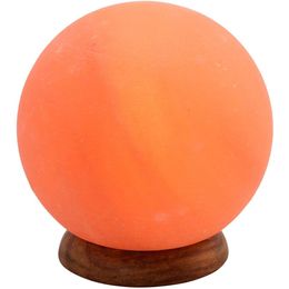 Salzkristall-Tischlampe "Planet", H: 16cm, 1 Stk., orange, Himalaya Salt Dreams, Leuchten, Handgefertigt aus Salzkristall - jeder Stein ein Unikat,