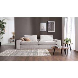 Big-Sofa Alina, B:296cm T:123cm, grau, Cord GCT (92% Polyester, 8% Nylon), Sofas, "Sandy", 296 cm breit und 123 cm tief, in modernem Cordstoff
