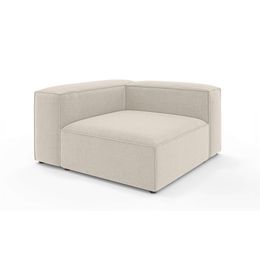 Ottomane OTTO HOME, B:130cm H:72cm T:130cm, beige, 100% Polyester, Sofas, "HAILY links/rechts bestellbar, Loungemöbel, Maße B/T/H: 130/130/72 cm",