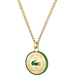 Lacoste Herren Kette mit Anh&auml;nger "VIGOR", Aluminium Edelstahl, L: 60 B: 3mm, gold, Aluminium, Edelstahl, B:3mm, Halsketten