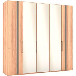 Drehtürenschrank Musterring, B:250cm H:236cm, braun, Schränke, "Sorrent, Kleiderschrank, Schrank, teilmassiv Eiche", Türen Eiche massiv oder als