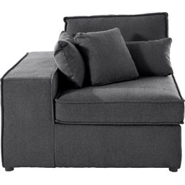 Sofaelement OTTO HOME, B:100cm H:75cm T:100cm, schwarz, Baumwollmix (60% Baumwolle/40% Leinen);Struktur fein (100% Polyester);Samtoptik (100%