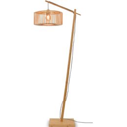 GOOD & MOJO Stehlampe "Bhutan", Ø 40cm H: 176cm, beige, Wohnzimmer, Leuchten