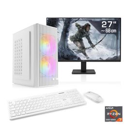 CSL PC-Komplettsystem "Spectrum V25224", Microsoft Windows 11 Home (64 Bit), 16 GB RAM 1.000 GB SSD, wei&szlig;, Computer_Komplettsysteme