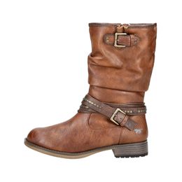 Mustang Shoes Damen Stiefel "Mustang Shoes Stiefel Lederimitat/Textil", Gr. 39, braun, Lederimitat, Textil, Schuhe