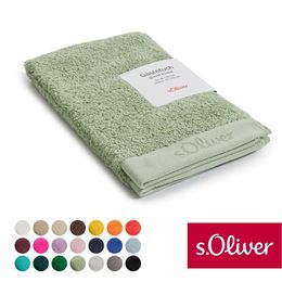 G&auml;stehandtuch s.Oliver, B:30cm L:50cm, gr&uuml;n, Walkfrottier, Baumwolle, Handt&uuml;cher, "s.Oliver, Premium Qualit&auml;t, 600 gr/m&sup2;, auch als Sets erh&auml;ltlich",