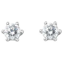 ONE ELEMENT Damen Paar Ohrh&auml;nger "0.3 ct Diamant Brillant Ohrringe Ohrstecker aus 585 Wei&szlig;gold", Damen, 0,3, Diamanten Gold Wei&szlig;gold 585, silber,