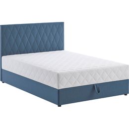Boxbett, L:207cm, blau, ATLANTIC HOME COLLECTION, Bezug Bett: 100% Polypropylene;Bezug Matratze: 100% Polyester, Komplettbetten, ""Benita", OTTOs