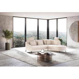 Sit & More Ecksofa SIT & MORE, B:257cm H:90cm T:239cm, beige, 95% Polyester, 5% Polyamid, Wohnzimmer, Sofas, "Soul L-Form", wahlweise mit Bettfunktion und