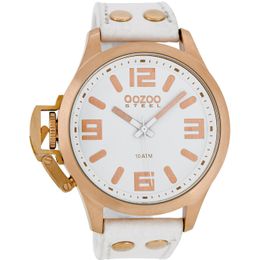 Oozoo Damen Quarzuhr "OS354", wei&szlig;, Armbanduhren, Armbanduhr, Damenuhr, Herrenuhr, Lederarmband