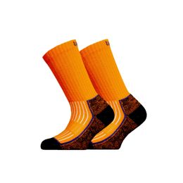 UphillSport Damen Socken "SAANA JR 2er Pack", Gr. 28, orange, 45% Baumwolle, 27% Polyamid, 26% Wolle, 2% Elasthan, mehrfarbig, Socken, mit