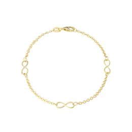 Amor Damen Goldarmband "Infinity/Unendlichkeitsschleife", 18cm, Gelbgold 375, gold, Gelbgold 375, Armbänder