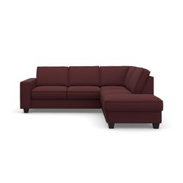 Ecksofa Home Affaire, B:236cm H:81cm T:213cm, lila, Luxus-Microfaser (100% Polyester);Struktur fein (100% Polyester);Luxus-Microfaser weich (9&szlig;%