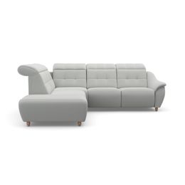 Ecksofa Home Affaire, B:272cm, grau, Struktur (100% Polyester);Luxus-Microfaser Florence (100% Polyester);Chenille (100% Polyester);NaturLEDER
