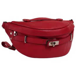 Samantha Look Damen G&uuml;rteltasche, rot, Leder, clean, Taschen, echt Leder, Made in Italy