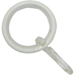 Gardinenring Gardinia, L:0,35cm &Oslash;:3,8cm, wei&szlig;, Metall, Gardinenbefestigungen, "Kreta", Serie Gardinenstangen Set Kreta &Oslash; 16/19 mm