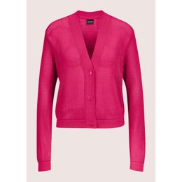 Madeleine Mode MADELEINE Damen Strickjacke "Strickjacke Kurze Ajour-Strickjacke", orange, Gr. 40, Obermaterial: 100% Baumwolle CO., Strickjacken