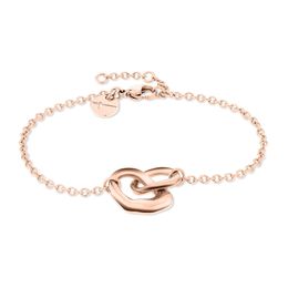 Tamaris Damen Armband "Schmuck Geschenk Edelstahl Armkette Organic Shapes", 21cm, Edelstahl, rosa, Edelstahl, Armbänder