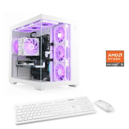 CSL PC "Vitrum Advanced V24486", Microsoft Windows 11 Home (64 Bit), 16 GB RAM 500 GB SSD, wei&szlig;, Desktop-PCs
