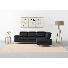 Sit & More Ecksofa SIT & MORE, B:274cm H:87cm T:230cm, schwarz, Wohnzimmer, Sofas, "Cabrio L-Form, B: 274 cm, mit Sitztiefen-, Arm- & Kopfteilverstellung", 3