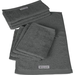 Handtuch Set Ross, grau, Obermaterial: 100% Baumwolle, Handtuch-Sets, "Sinfonie", beinhaltet G&auml;stet&uuml;cher und Waschhandschuhe
